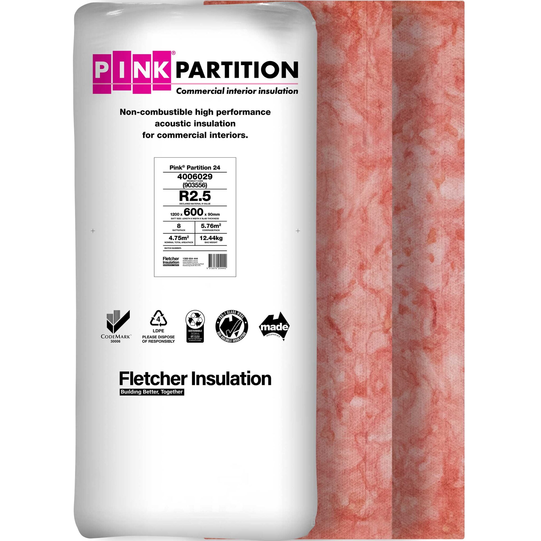 Pink Partition Insulation, Pink Batts - Fletcher Insulation